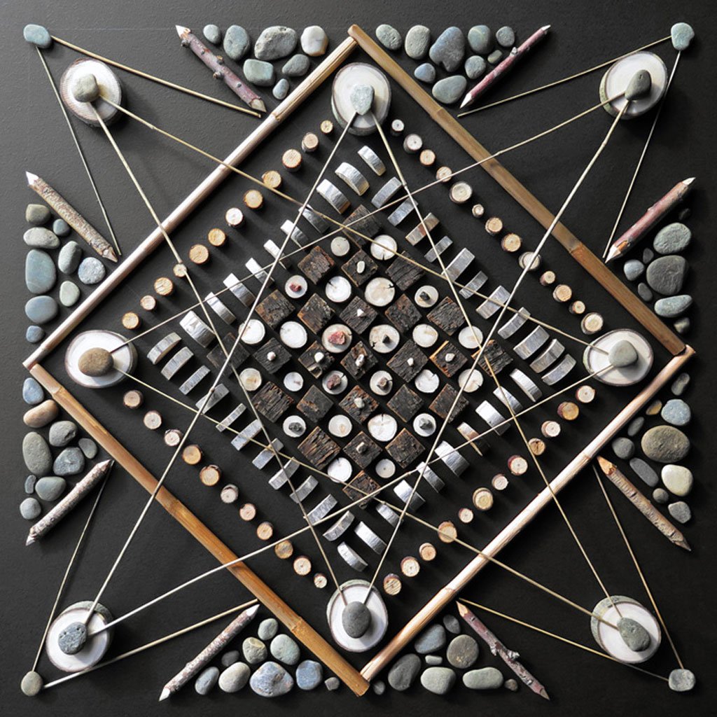 Found Object Mosaic Mandalas - Gessato