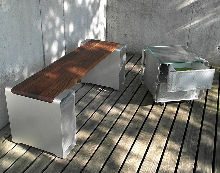 Office Furniture Upcycled from Outdated Mac Computers - Gessato