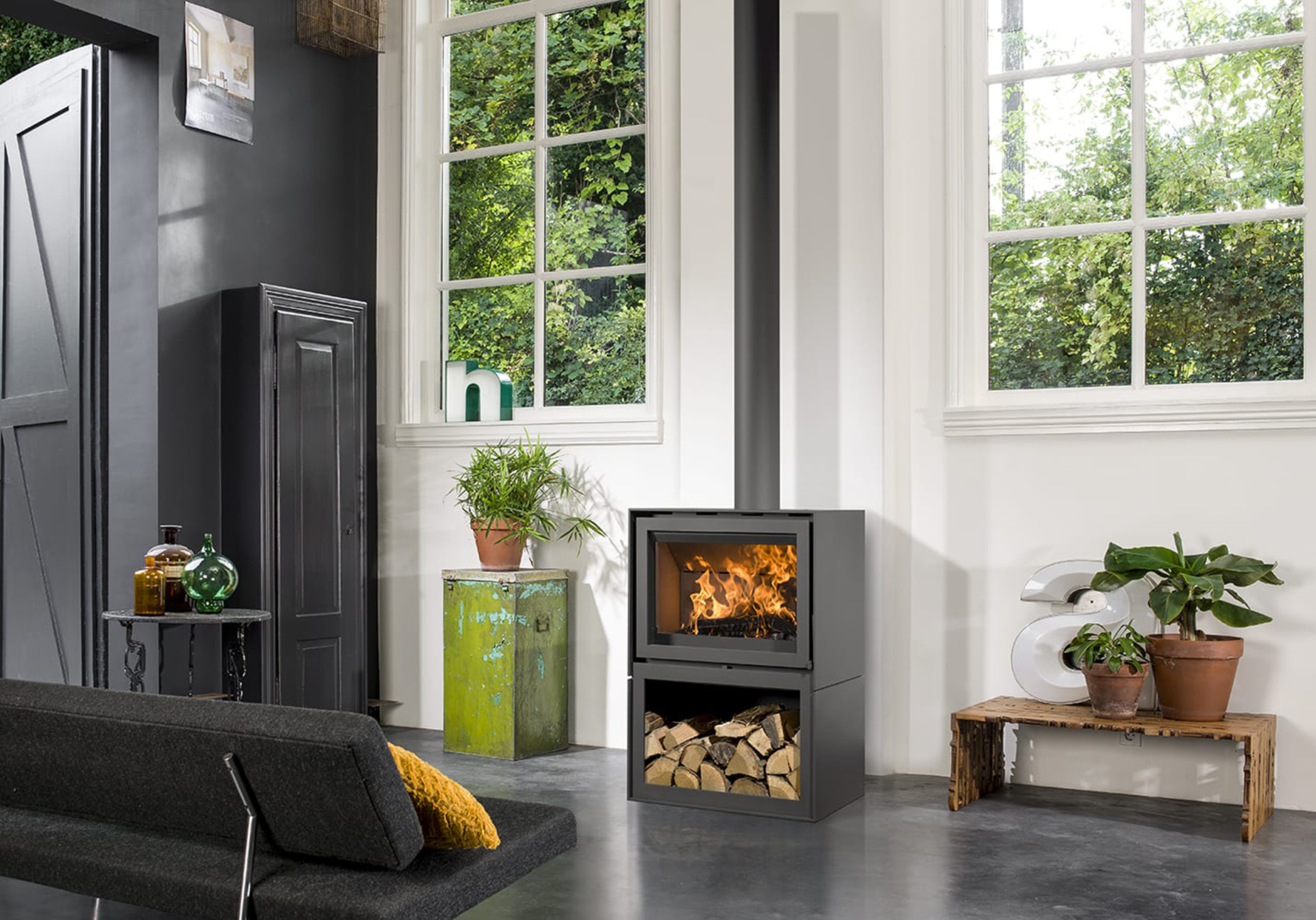 Modern Wood Burning Stove Designs for Cozy Homes - Gessato