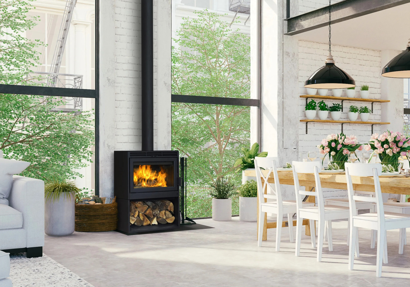 Modern Wood Burning Stove Designs for Cozy Homes - Gessato