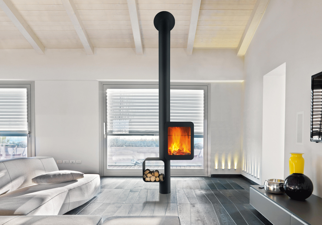 Modern Wood Burning Stove Designs for Cozy Homes - Gessato